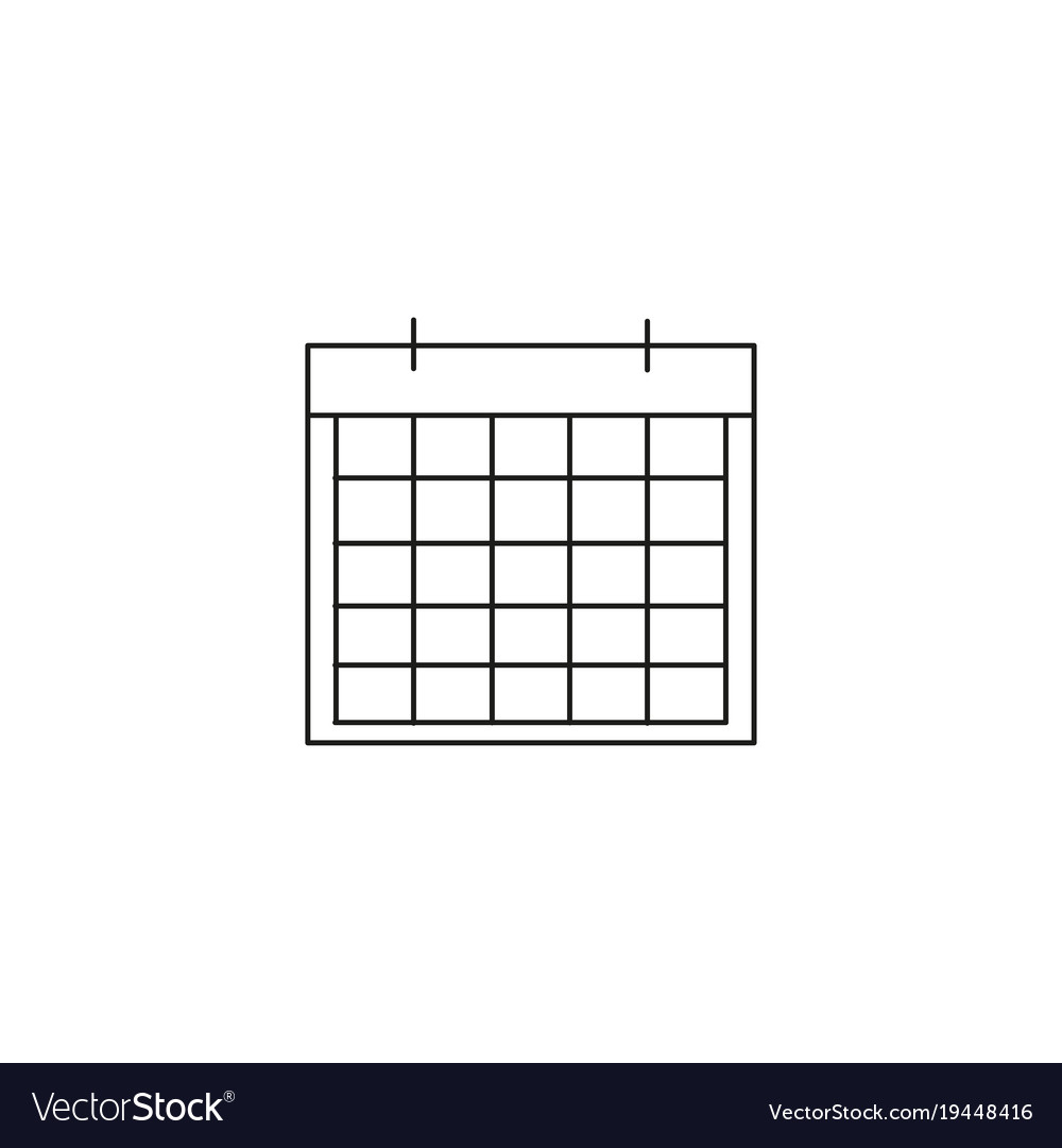 Calendar linear icon Royalty Free Vector Image