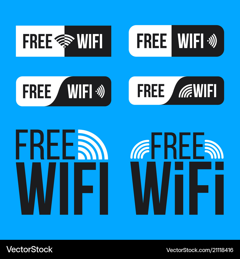 Creative of free wifi icon Royalty Free Vector Image