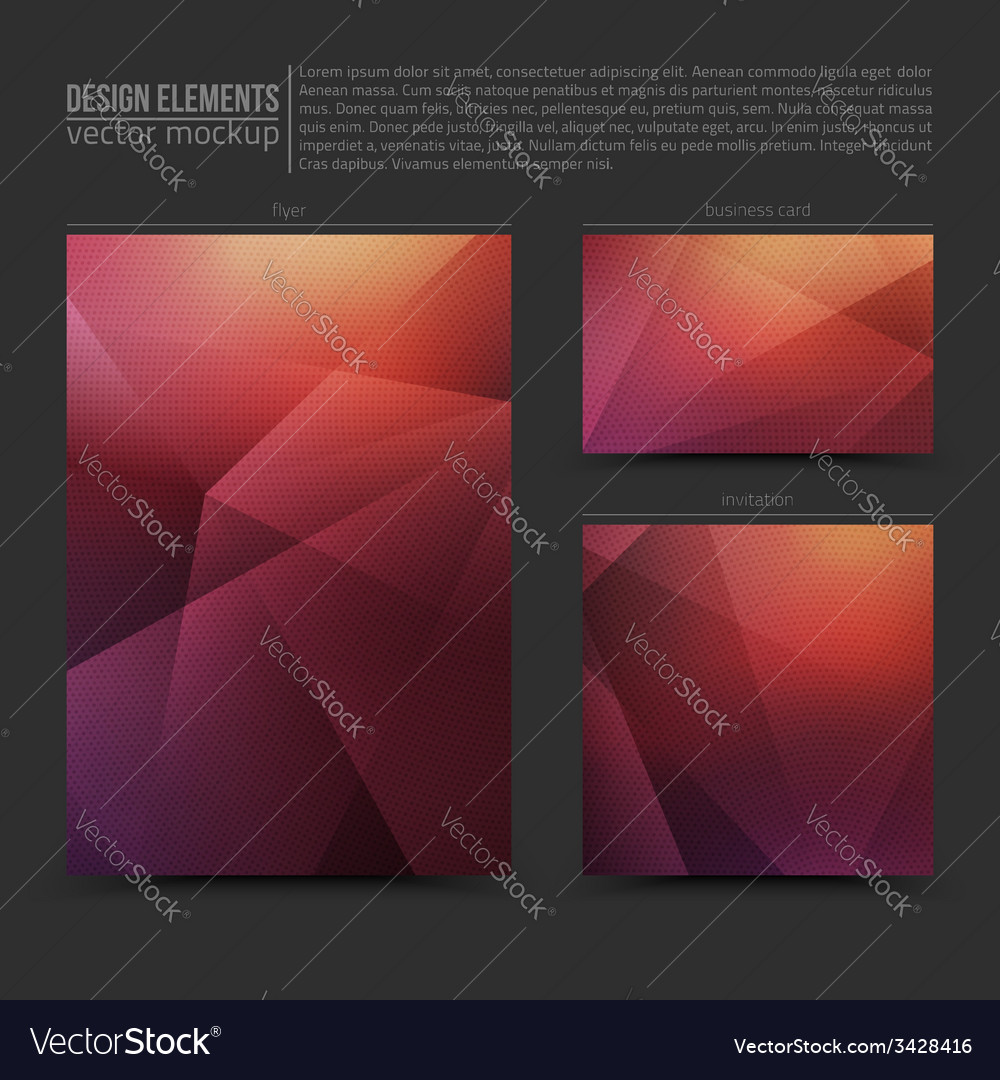 Design Elements Template Royalty Free Vector Image