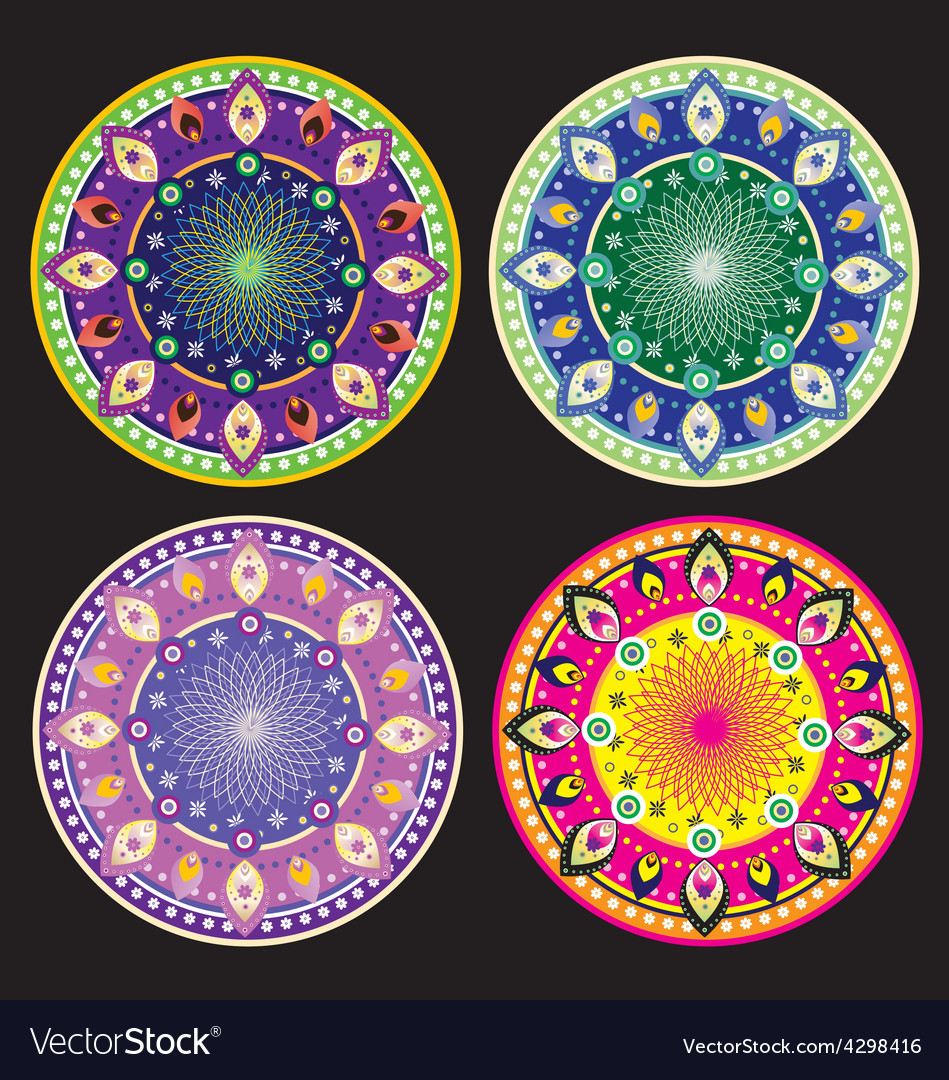 Flower pattern mandala Royalty Free Vector Image