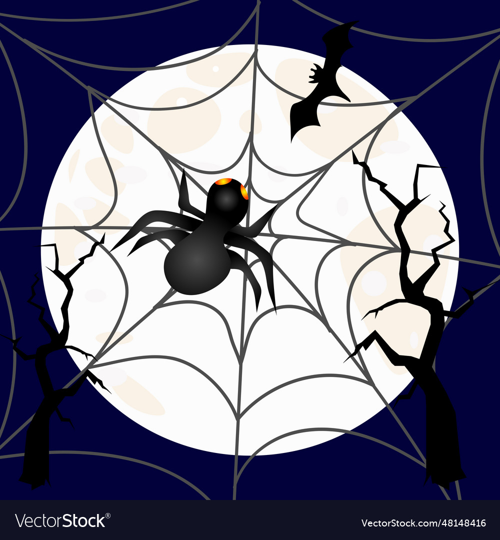 Halloween night scene image Royalty Free Vector Image