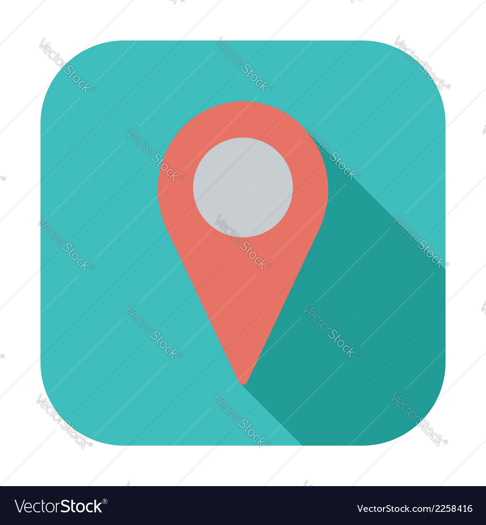 Map pointer single icon Royalty Free Vector Image
