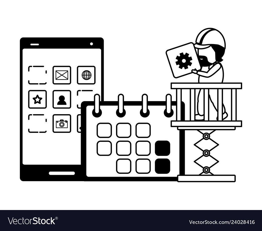 Mobile app development Royalty Free Vector Image