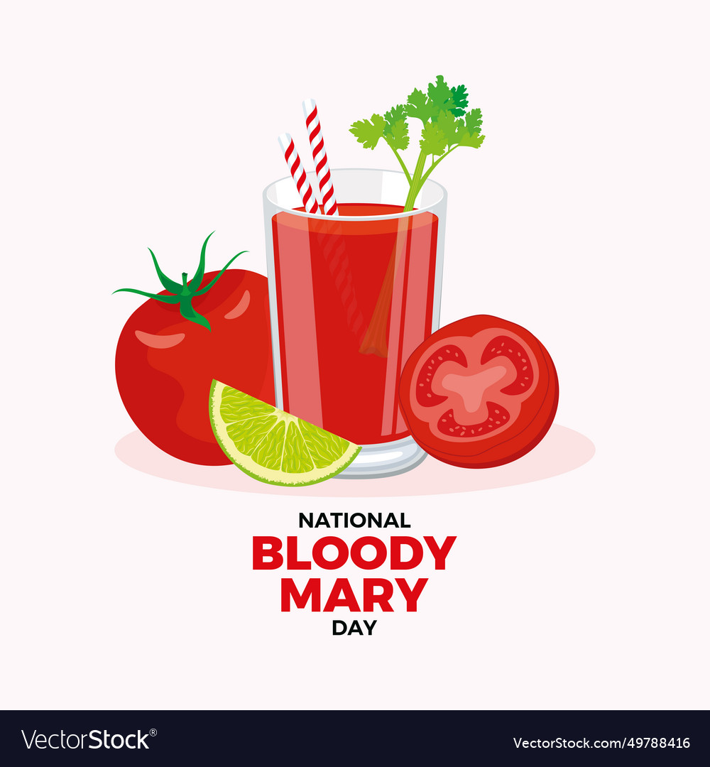 National bloody mary day poster Royalty Free Vector Image