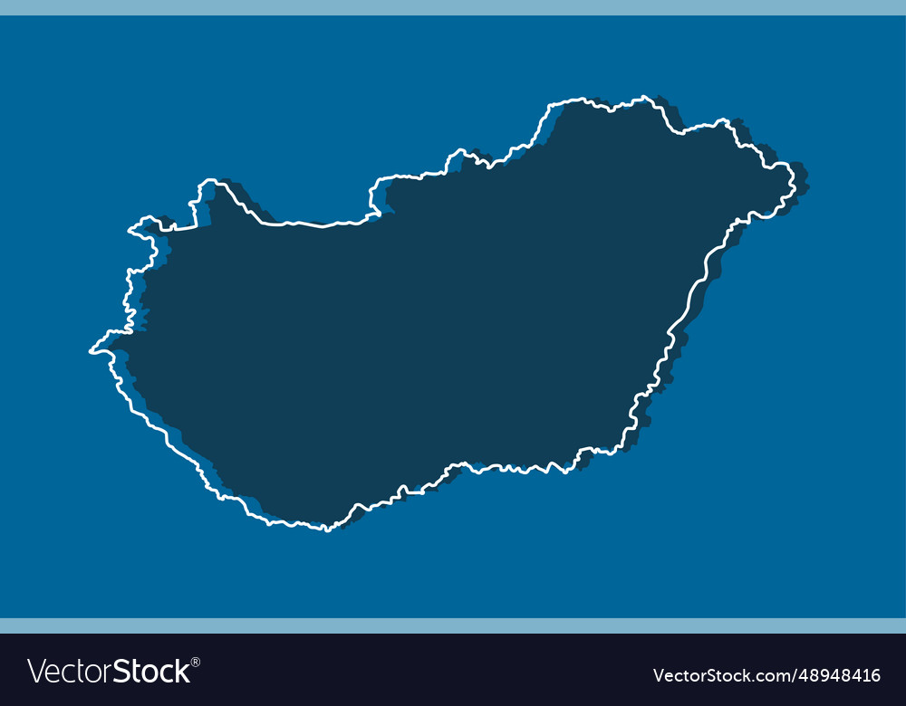 Outline map hungary line border country Royalty Free Vector Outline map hungary line border country Royalty Free Vector