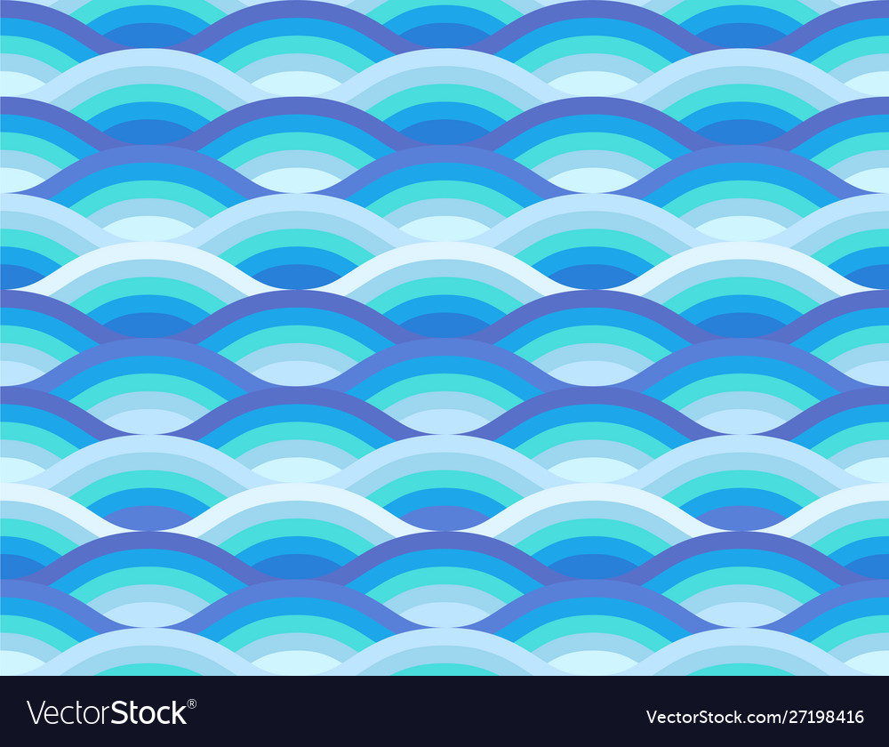 Water wave seamless pattern Royalty Free Vector Image