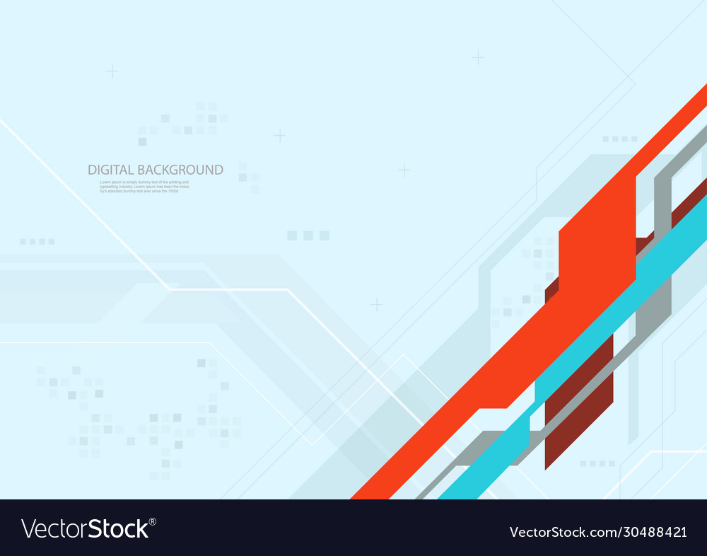 Abstract digital technology flat background Vector Image
