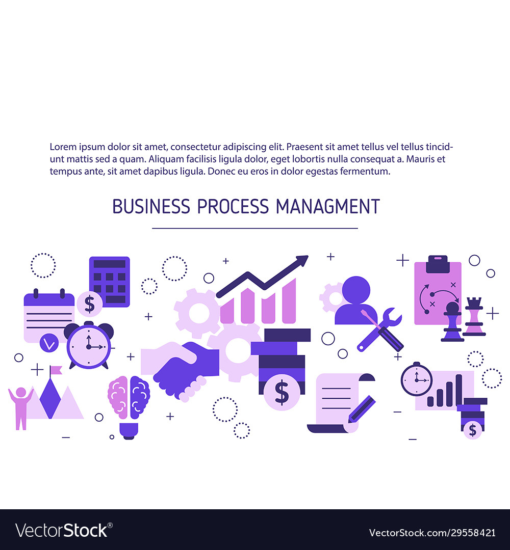 Business process management concept Royalty Free Vector