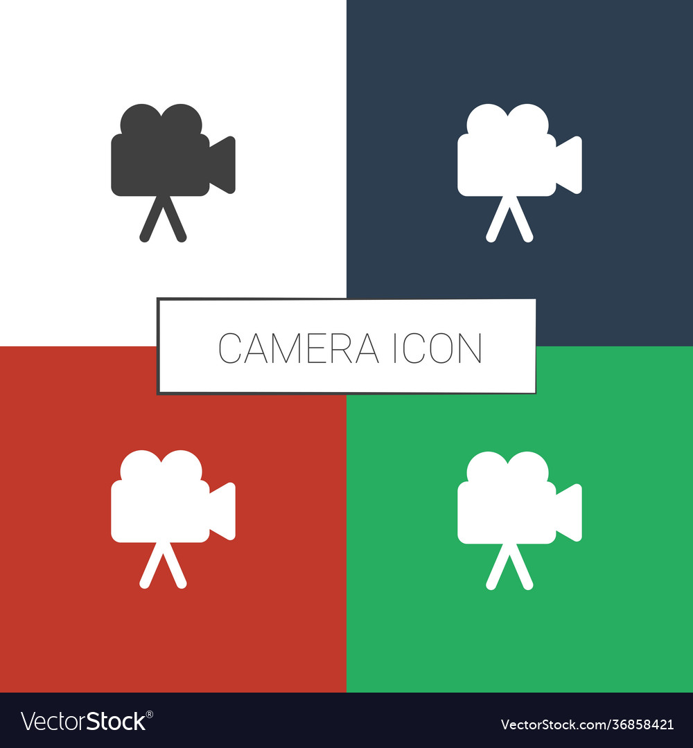 Camera icon white background Royalty Free Vector Image