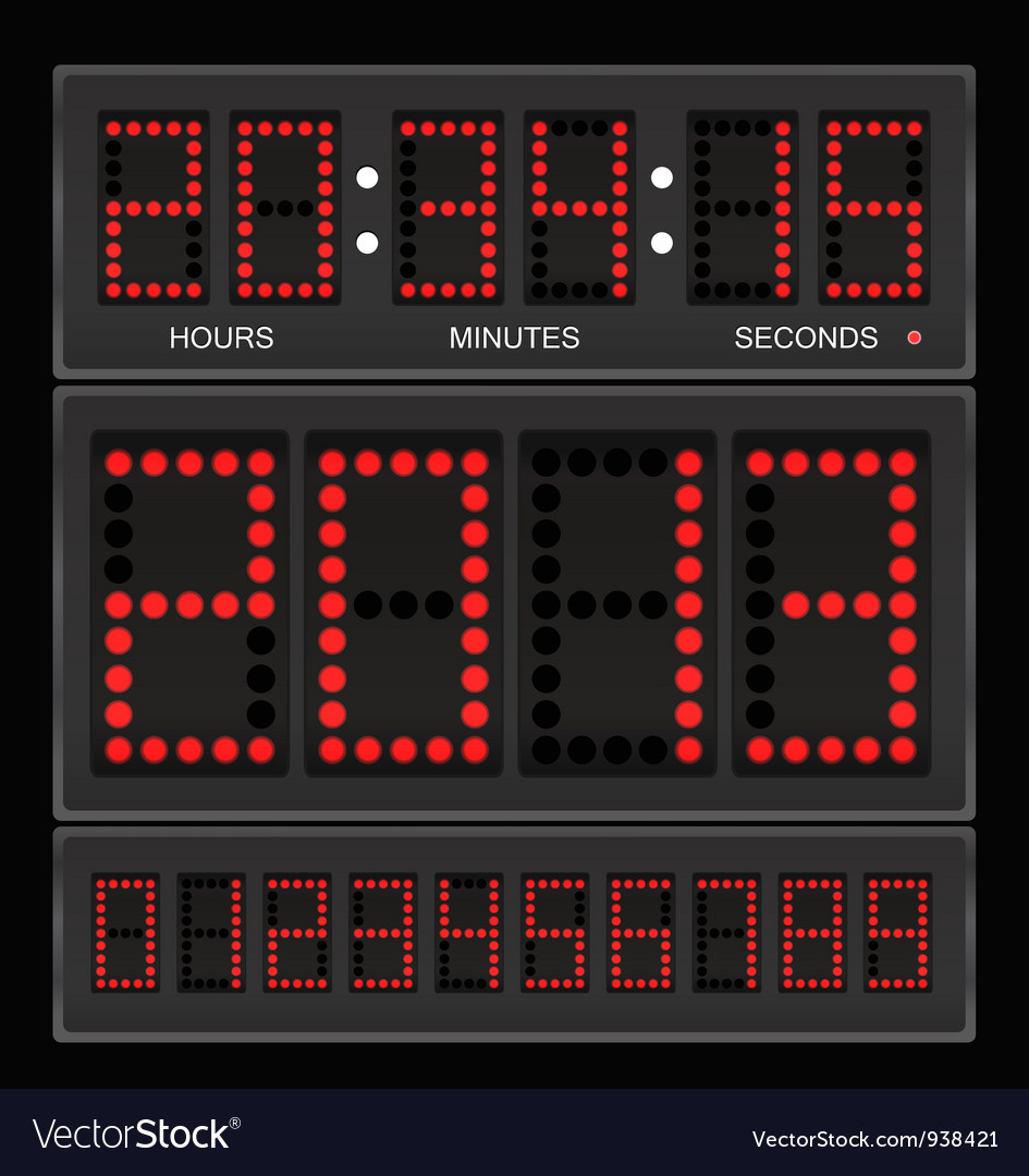Digital clock Royalty Free Vector Image - VectorStock