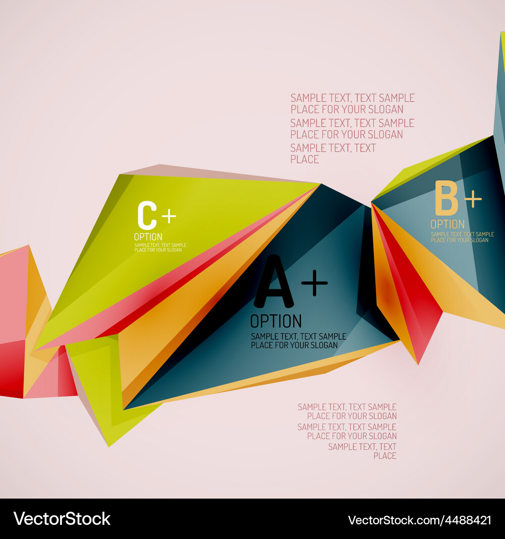 Geometric shapes in the air abstract Royalty Free Vector