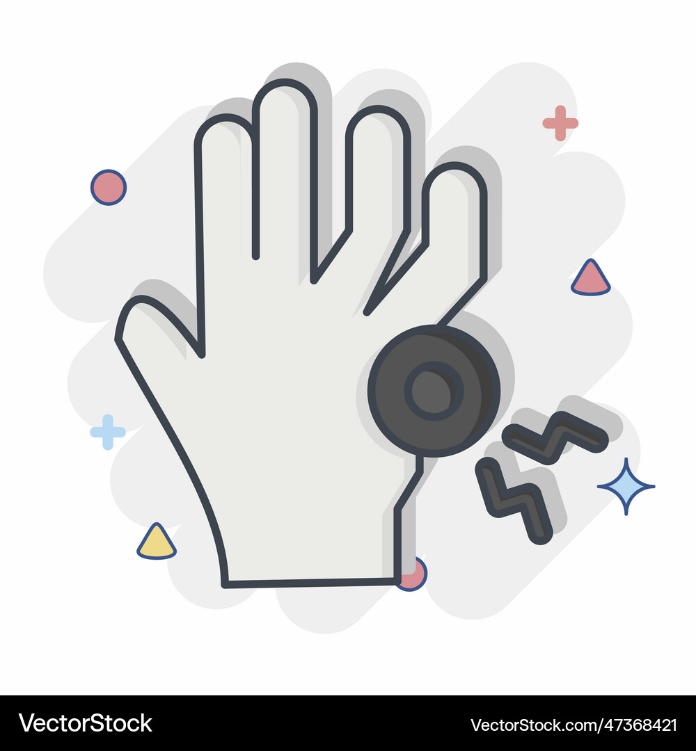 Icon finger related to body ache symbol comic Vector Image