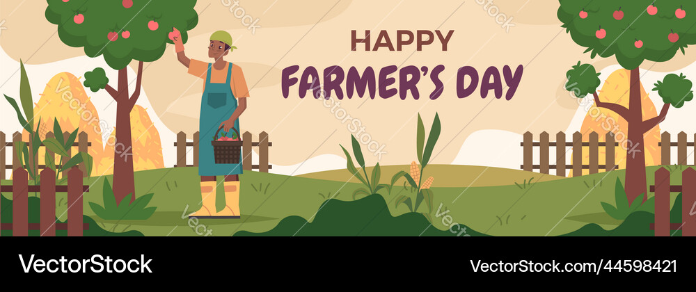 National farmers day banner template flat design Vector Image