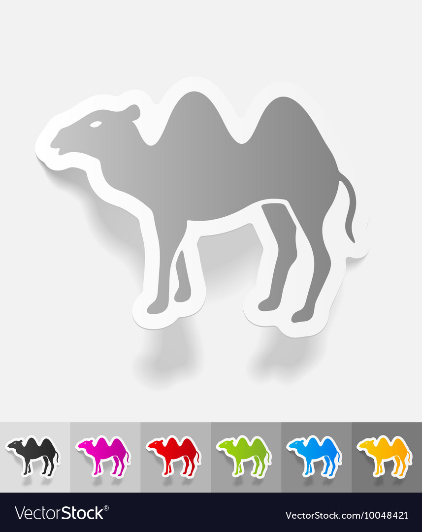 Realistic design element camel Royalty Free Vector Image
