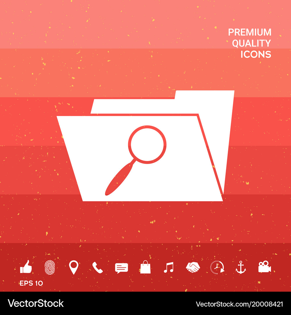 Search folder icon Royalty Free Vector Image - VectorStock