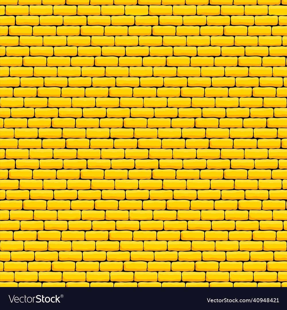 Yellow seamless brick background Royalty Free Vector Image