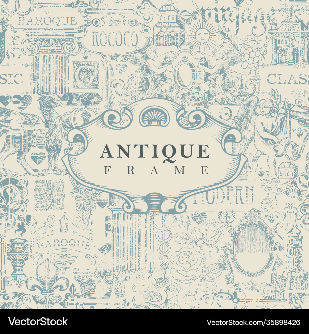 Banner with an inscription antique frame Vector Image
