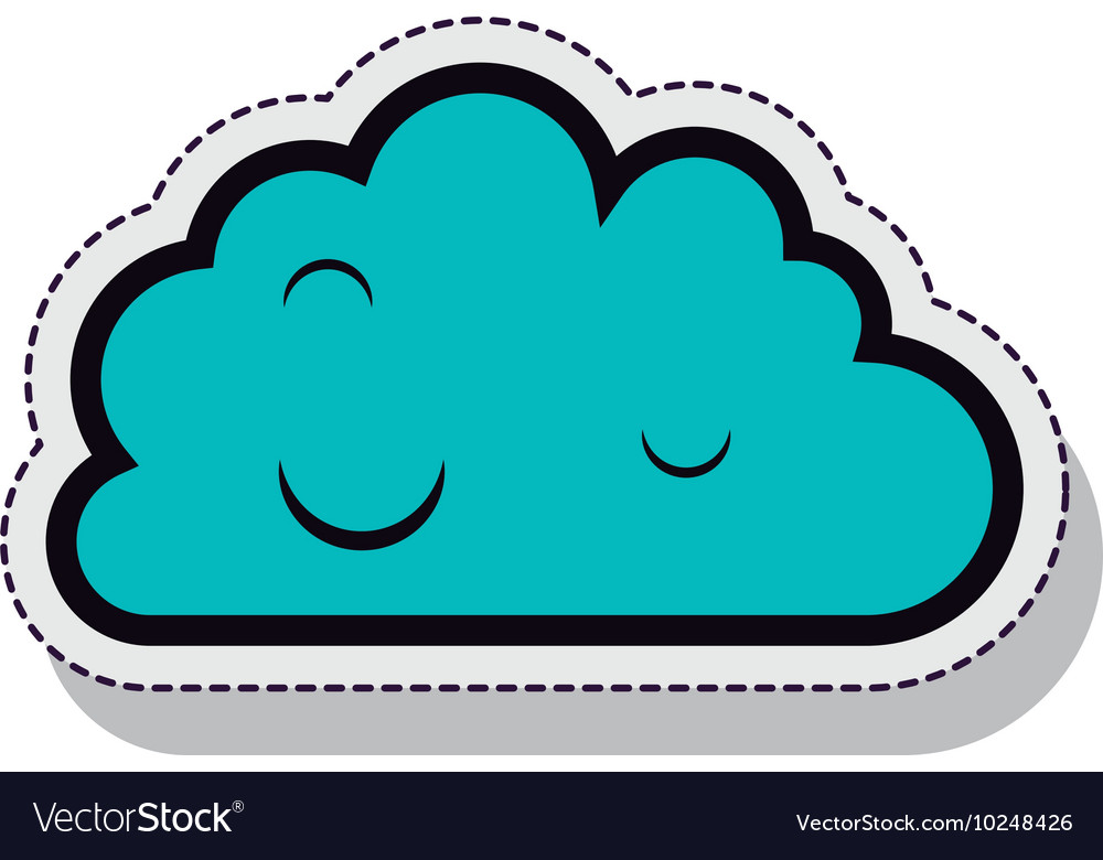 Cloud single isolated icon Royalty Free Vector Image