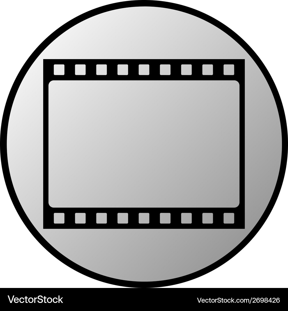 Film strip button Royalty Free Vector Image - VectorStock