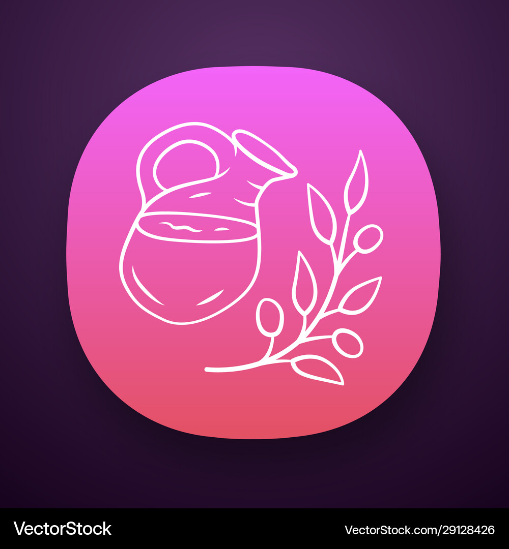 Herbal ice tea jar app icon summer natural Vector Image