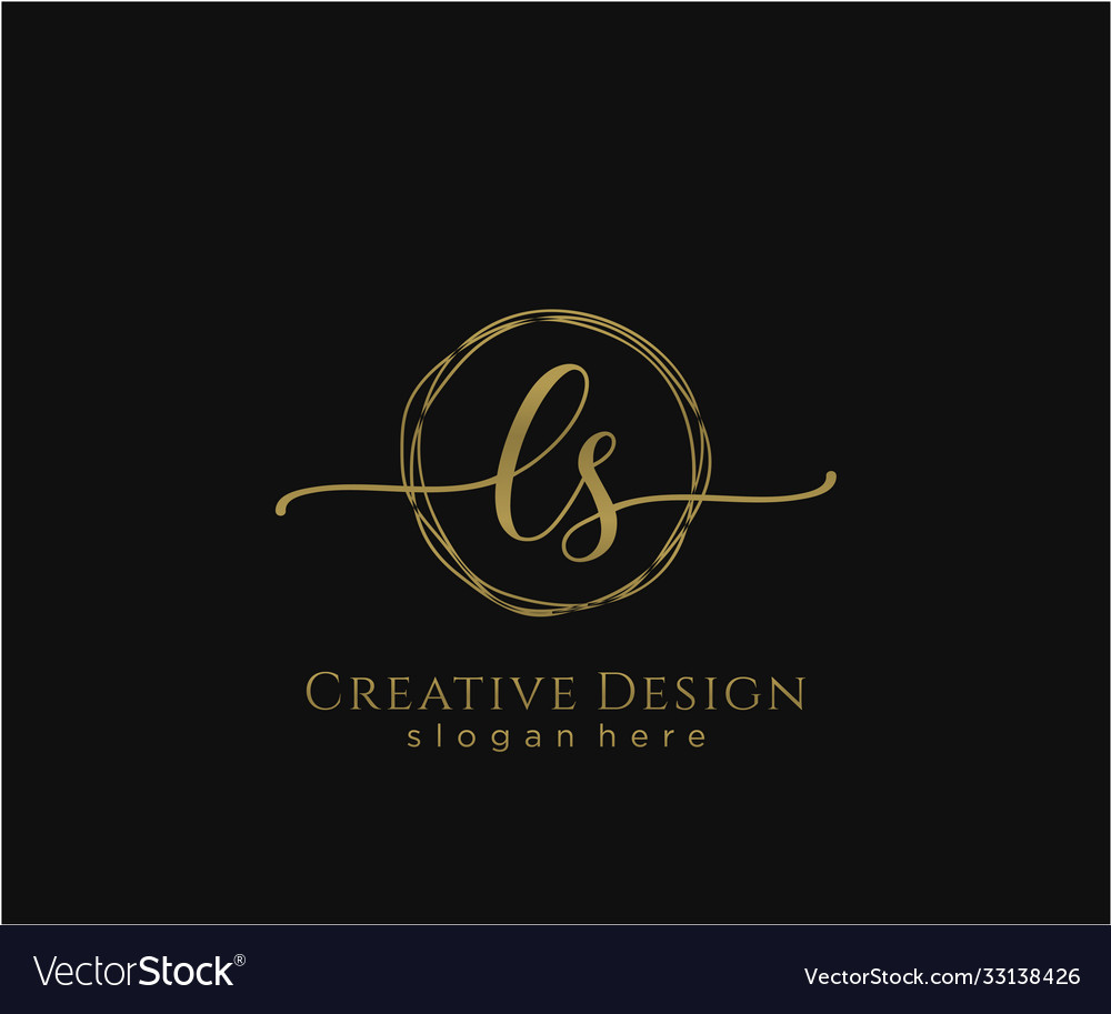 Initial ls beauty monogram and elegant logo design