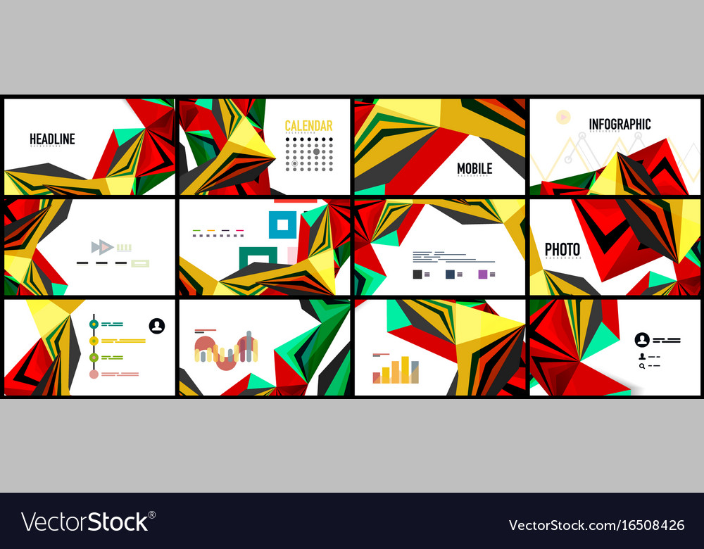 Modern triangle presentation template Royalty Free Vector
