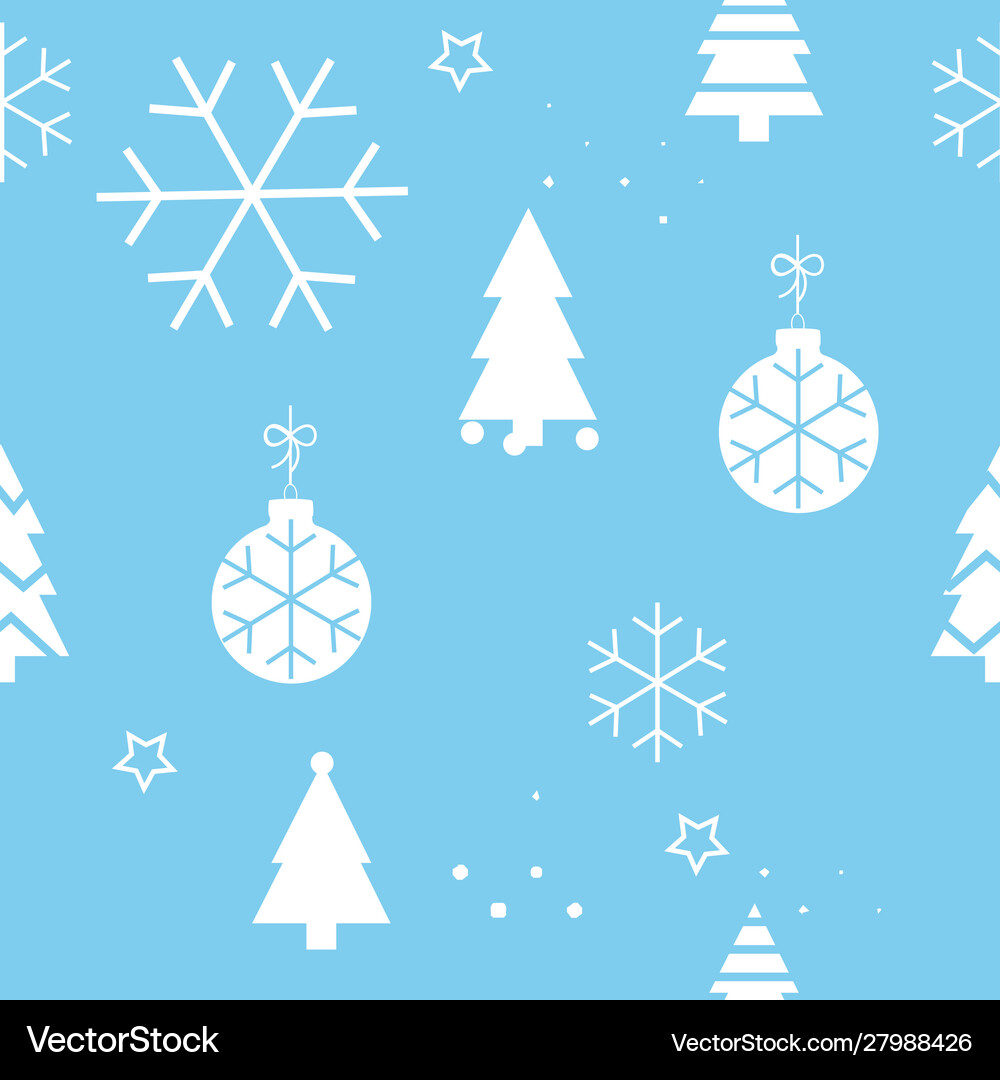 Simple christmas seamless pattern with white Vector Image