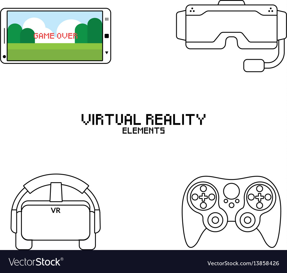 Video game objects Royalty Free Vector Image - VectorStock