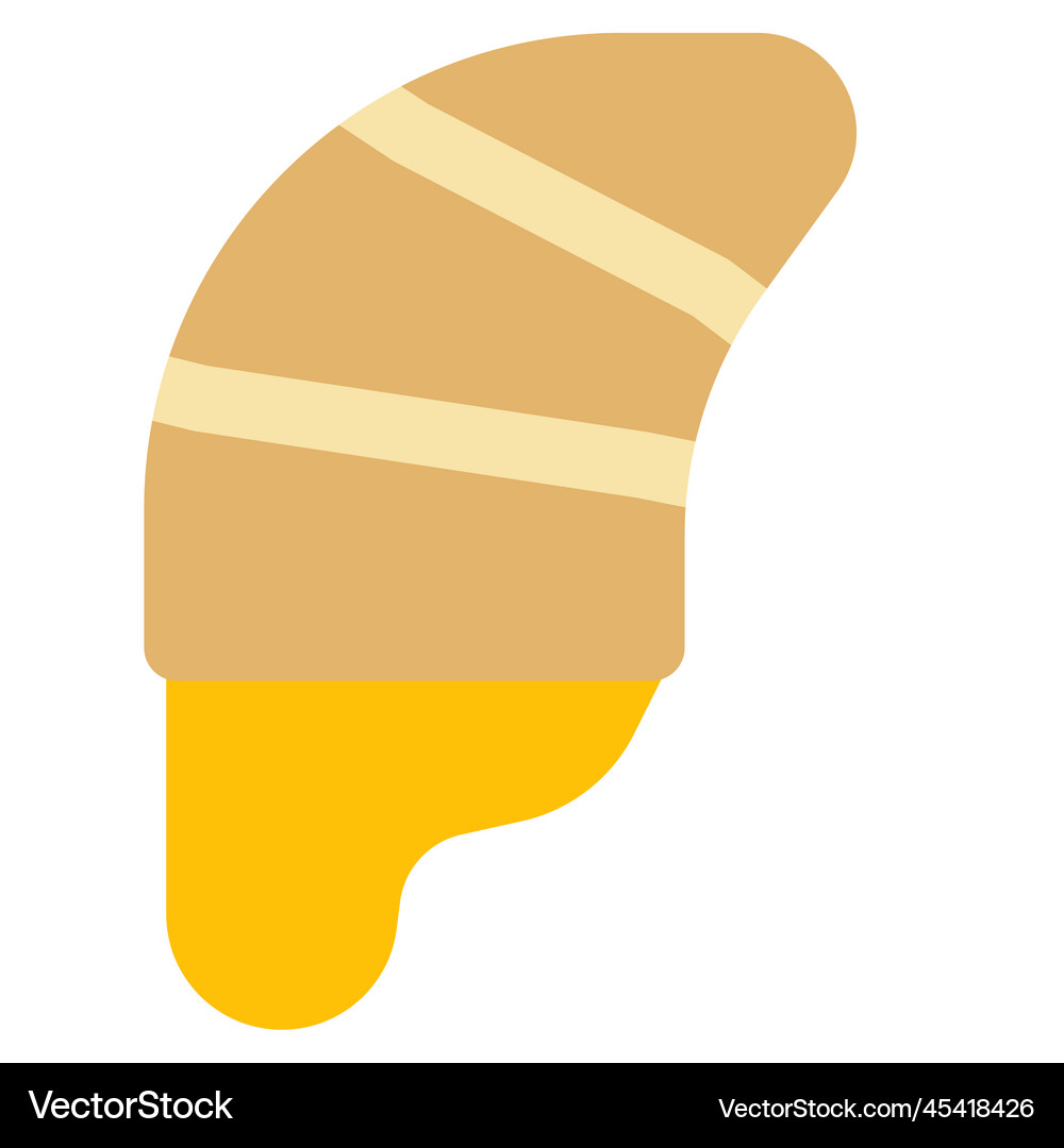 Yummy buttery cornetti with dripping chocolate Vector Image