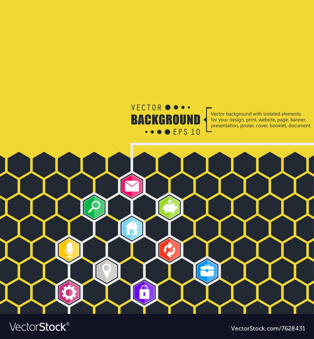 Abstract creative concept hexagon network Vector Image