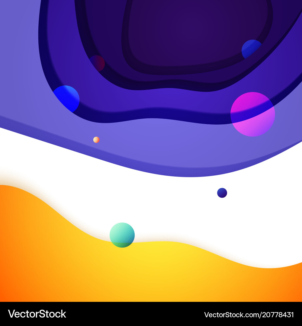 Abstract landscape paper cut shapes Royalty Free Vector