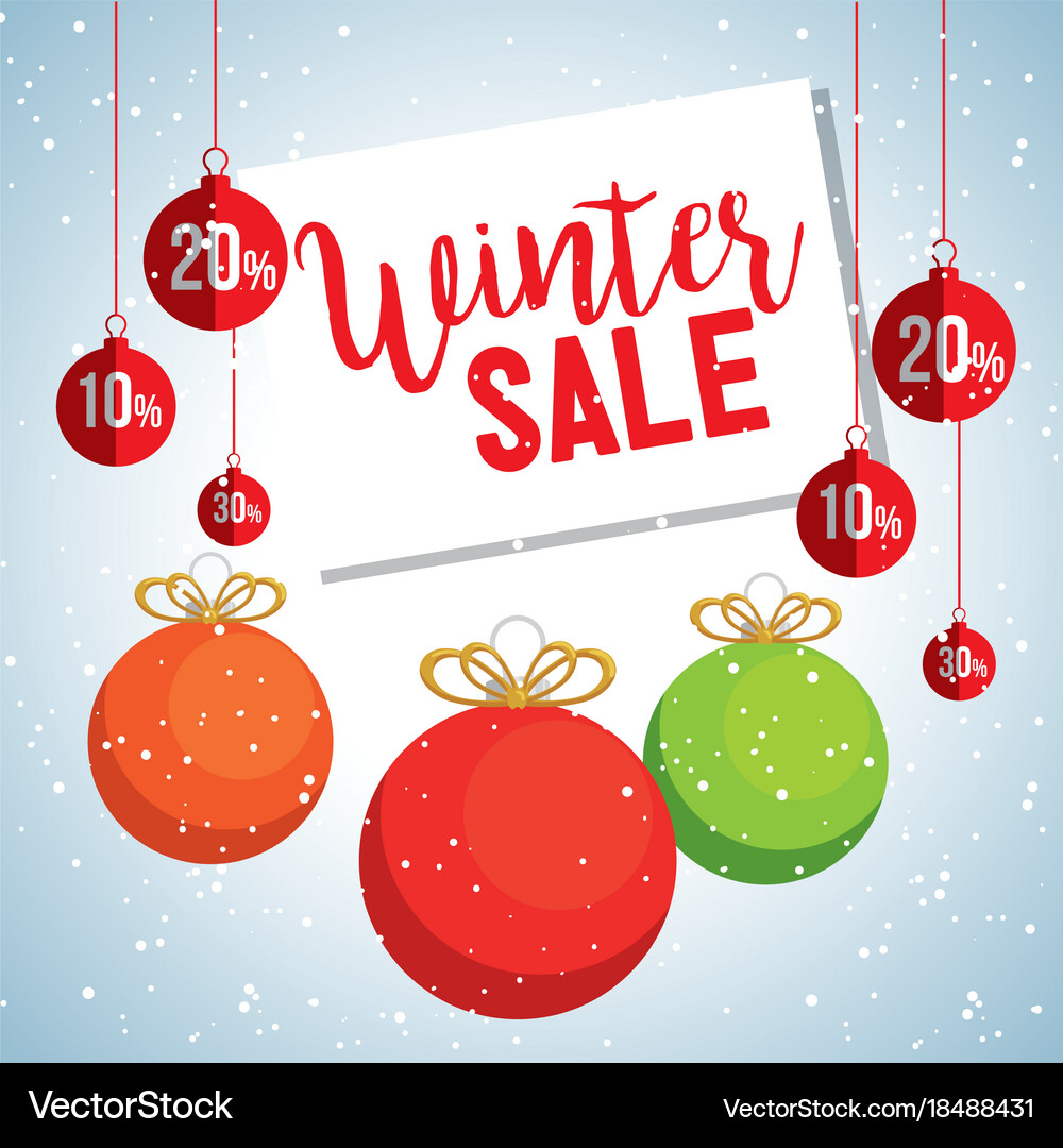 Christmas big winter sale Royalty Free Vector Image