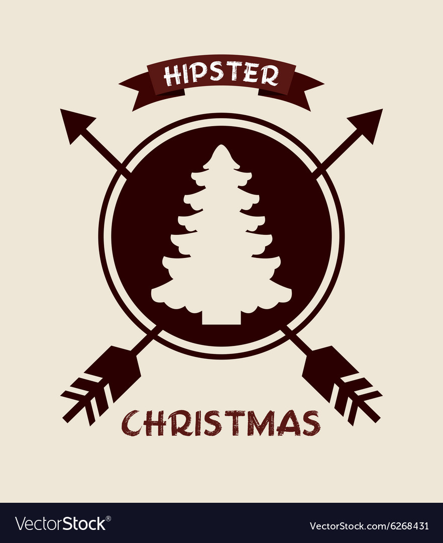 Christmas hipster style Royalty Free Vector Image