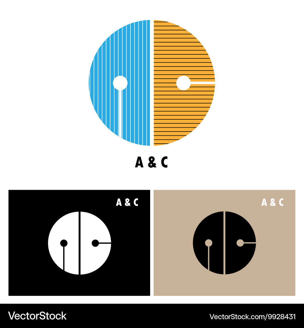 Creative a and c-letter company logo Royalty Free Vector