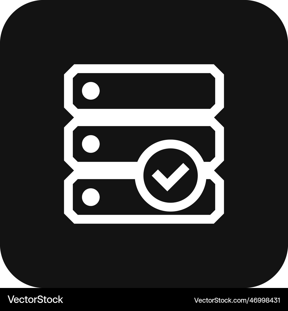 File complete business icon with black filled Vector Image