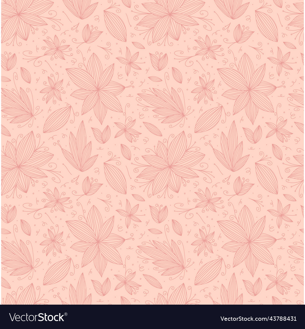 Flower doodle pattern Royalty Free Vector Image