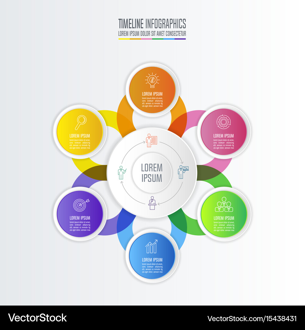 Infographic design business concept with 6 options