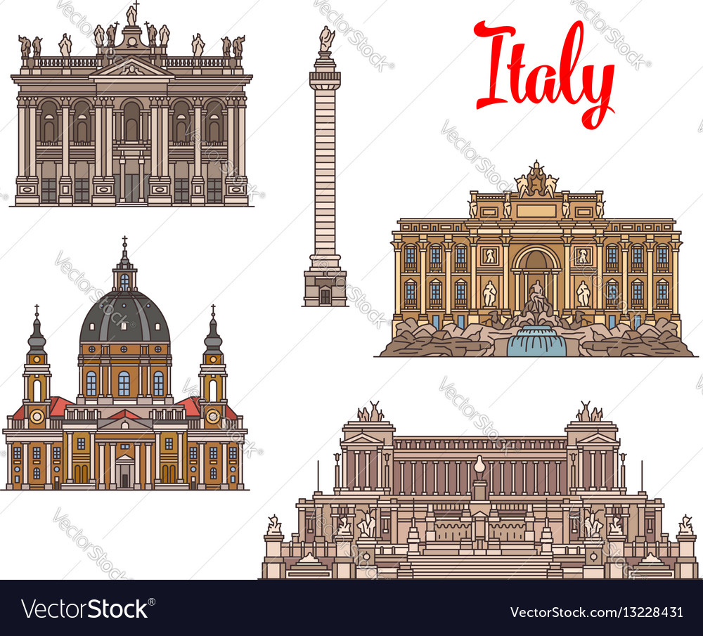 Italian Landmarks Clip Art