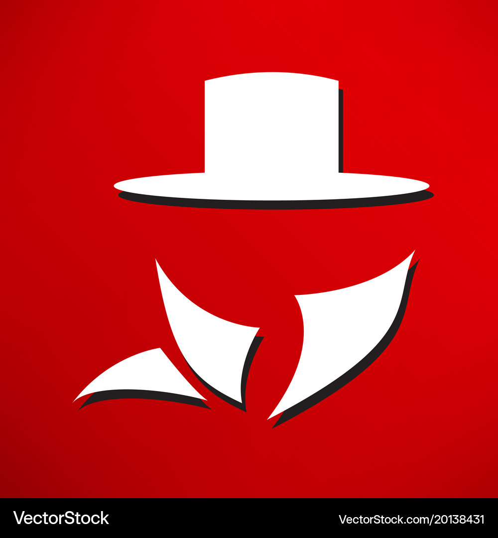 Man in suit secret service agent icon Royalty Free Vector
