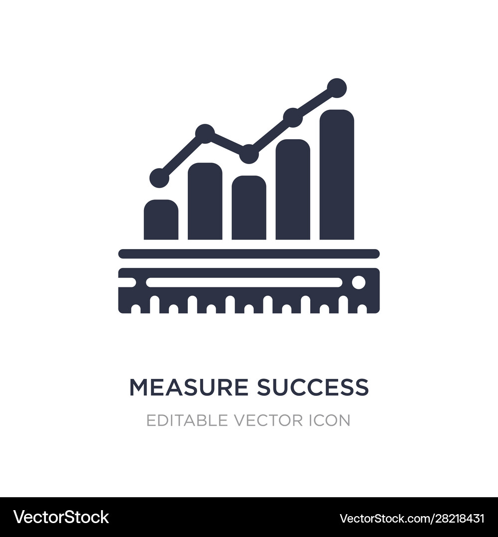 Measure success icon on white background simple Vector Image