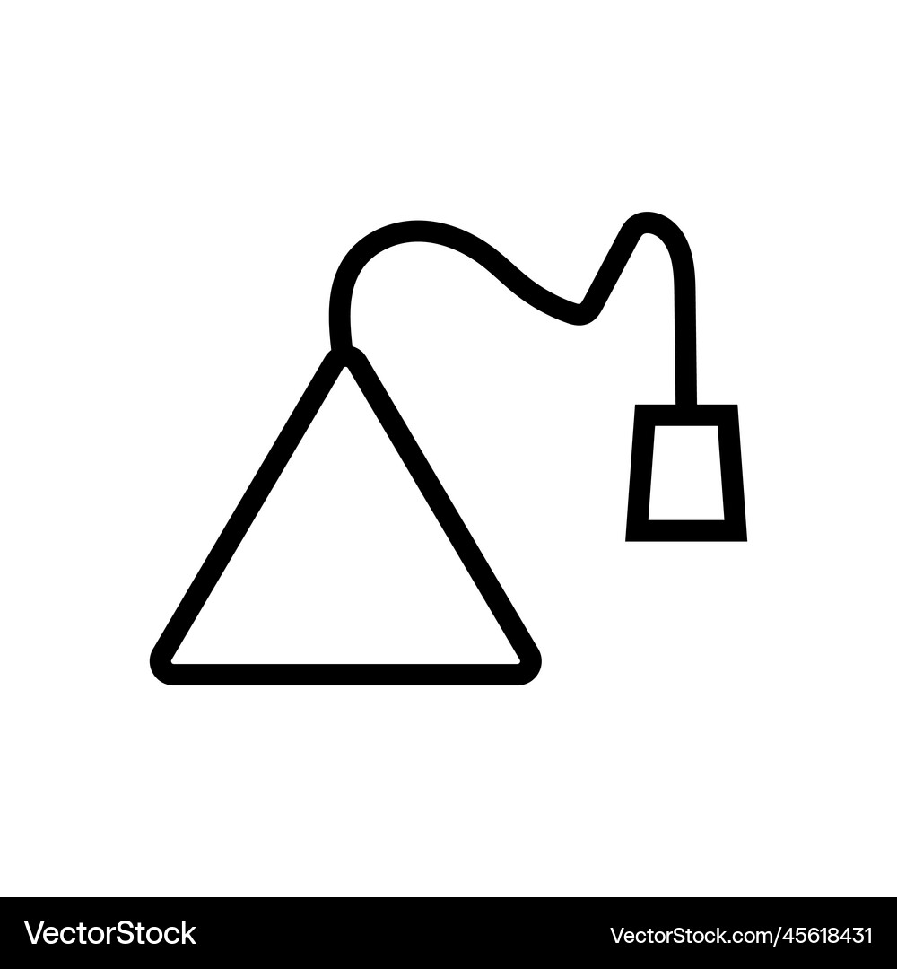 Tea bag icon line isolated on white background Vector Image