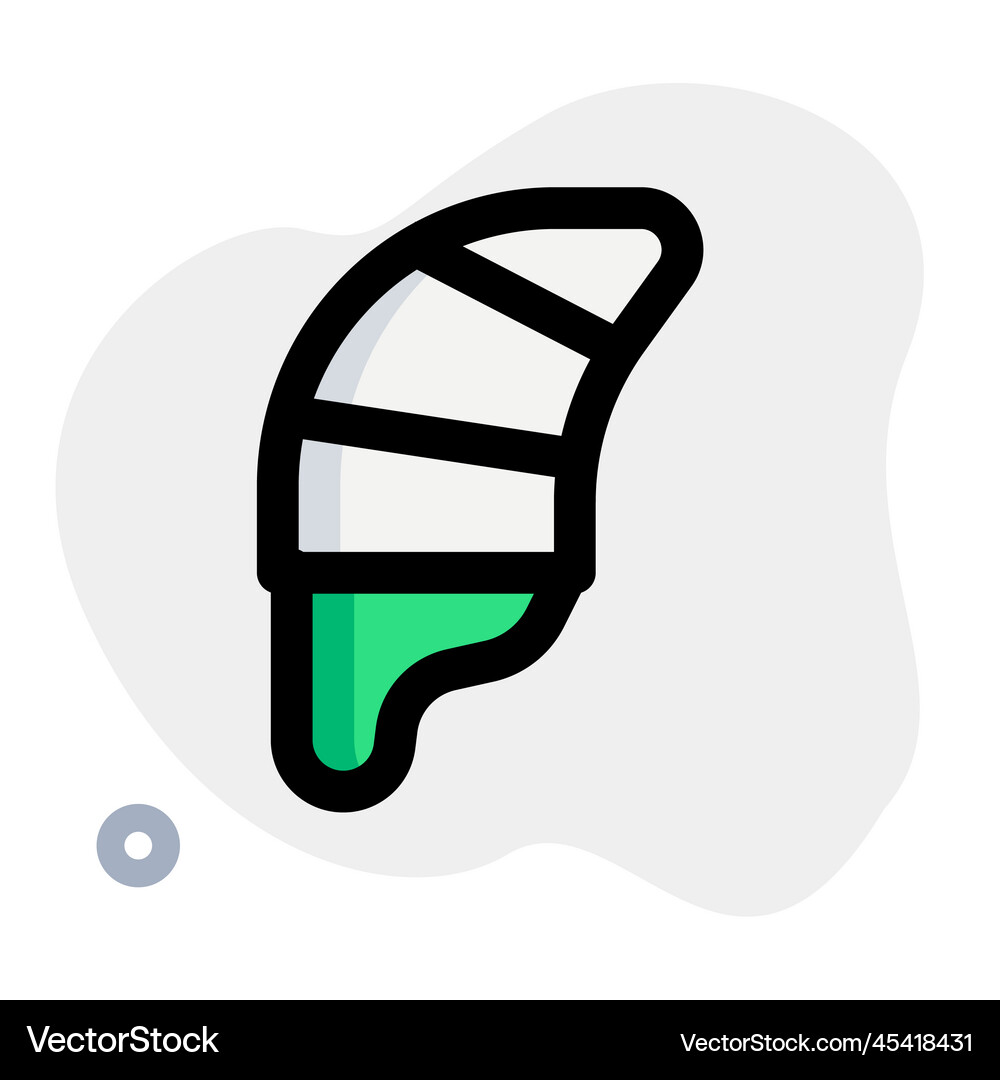 Yummy buttery cornetti with dripping chocolate Vector Image