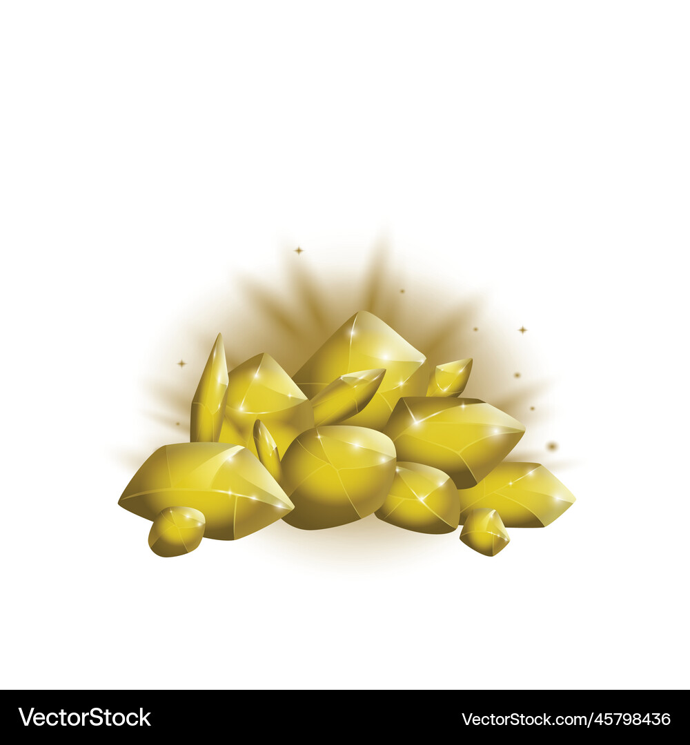 Crystals and natural minerals cartoon magic Vector Image