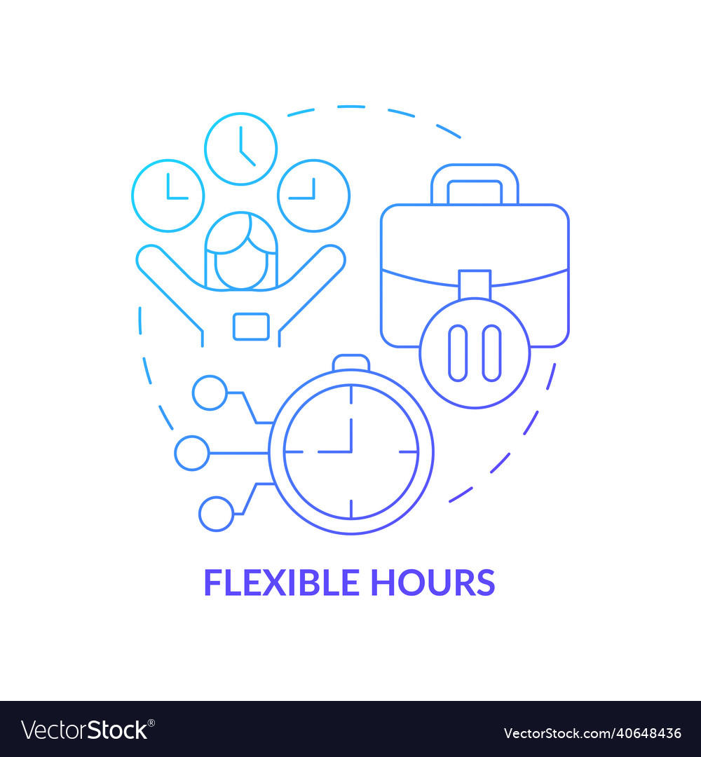 Flexible work schedule concept icon Royalty Free Vector Flexible work schedule concept icon Royalty Free Vector