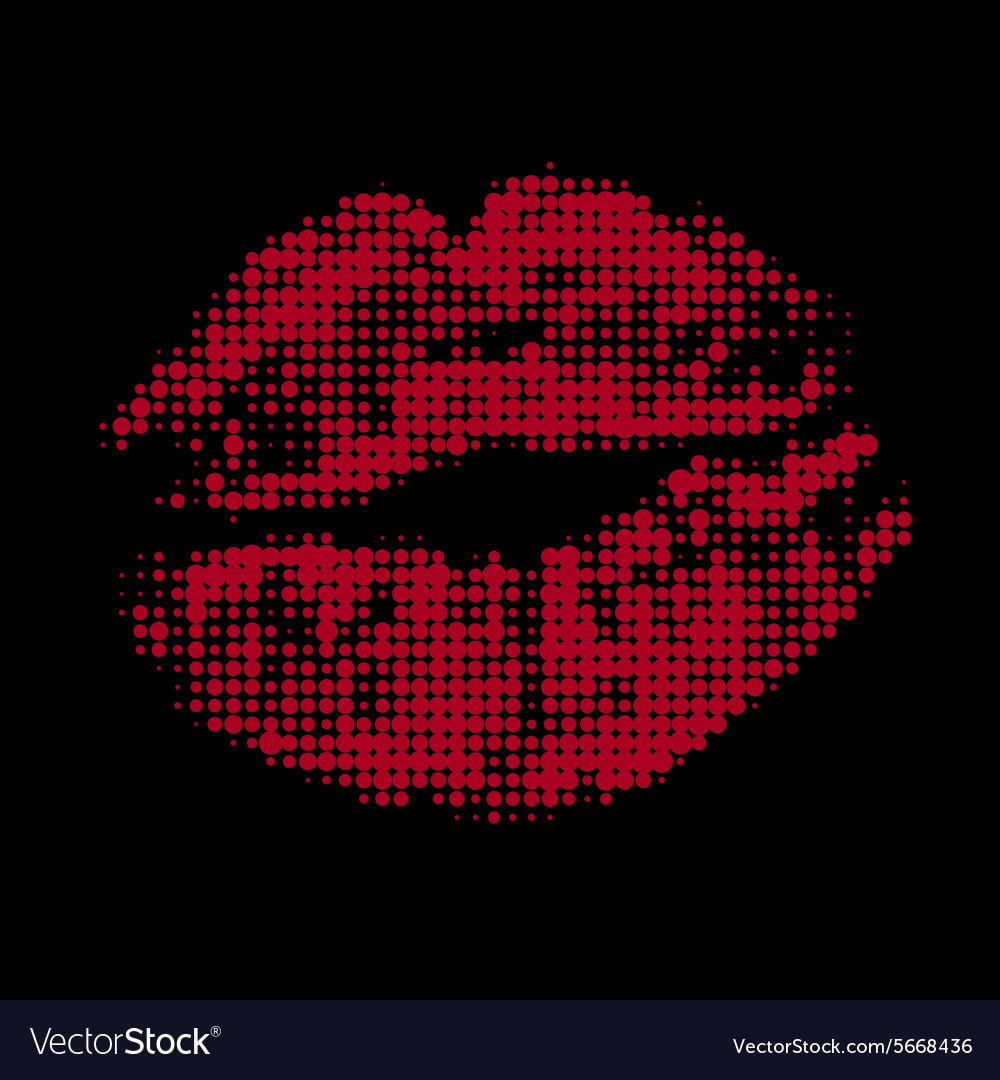 Halftone lips Royalty Free Vector Image - VectorStock