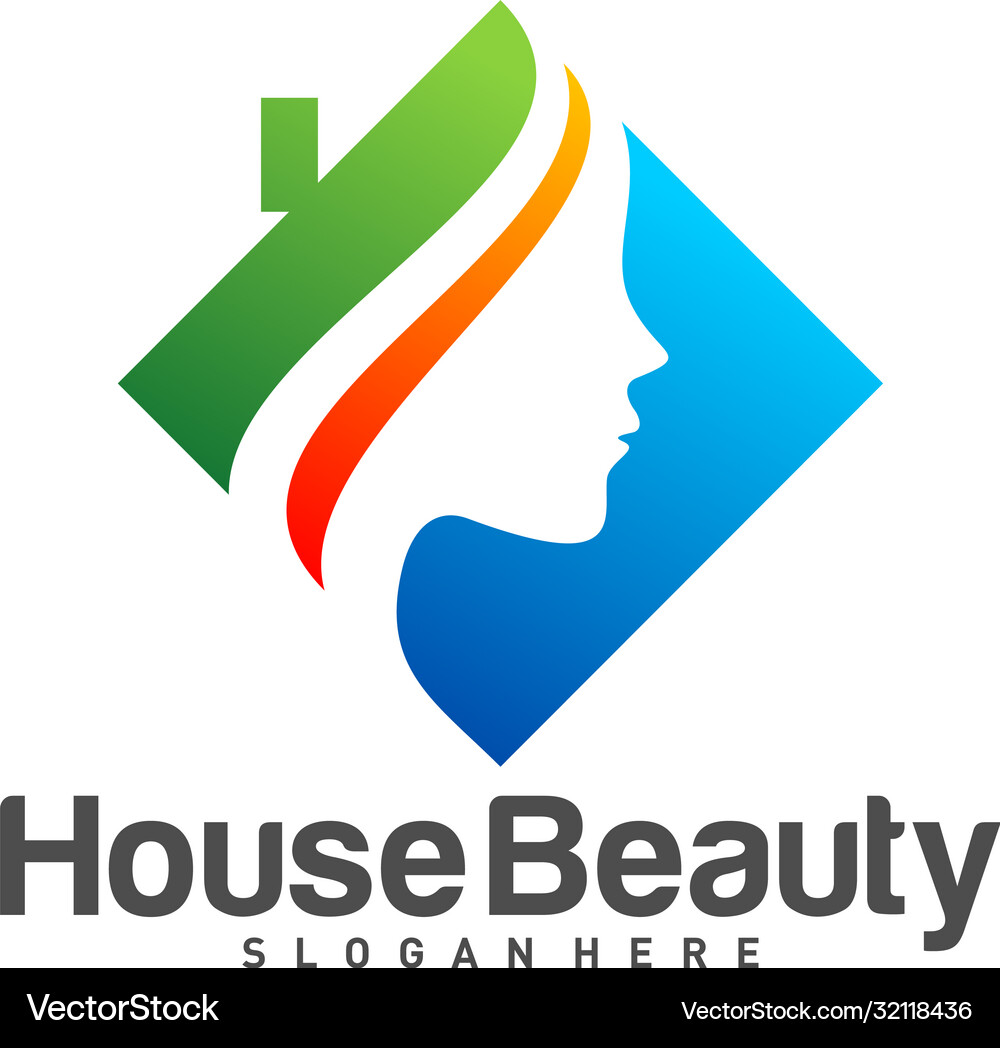 Home beauty logo design template icon symbol Vector Image