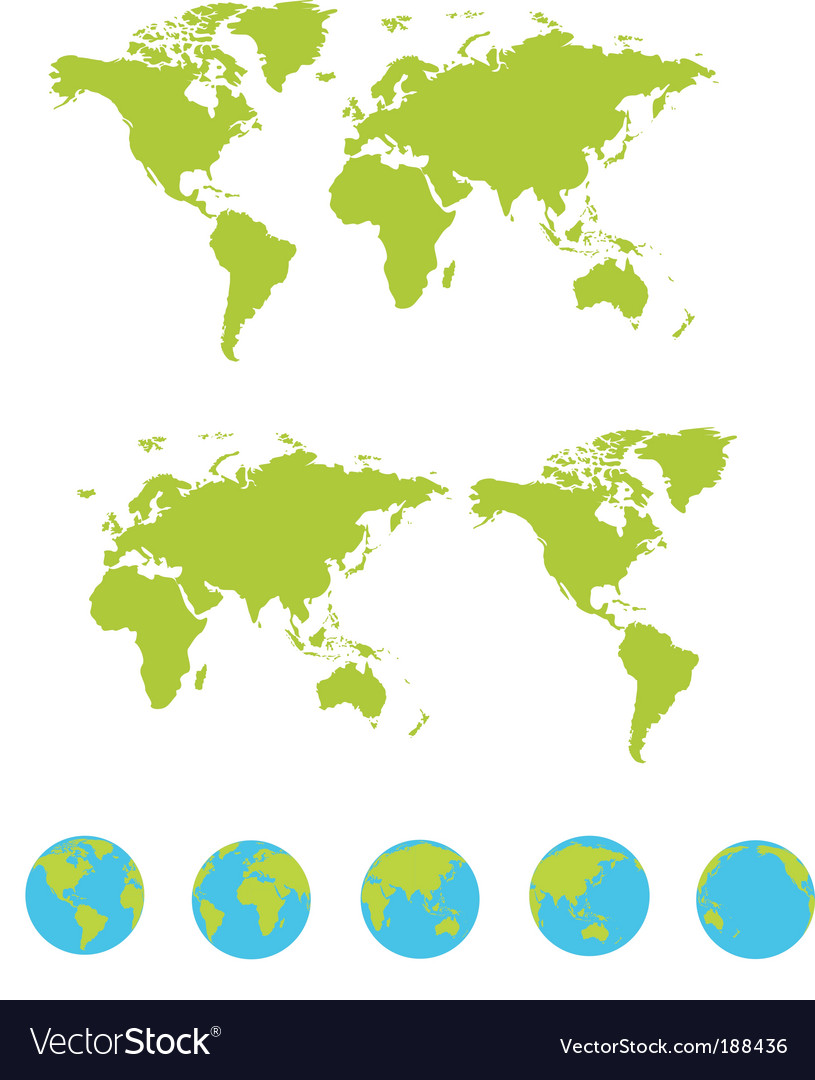 Maps set Royalty Free Vector Image - VectorStock