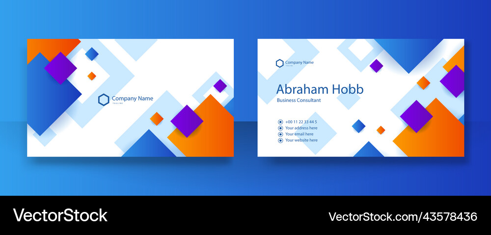 Modern creative and clean colorful blue business Vector Image