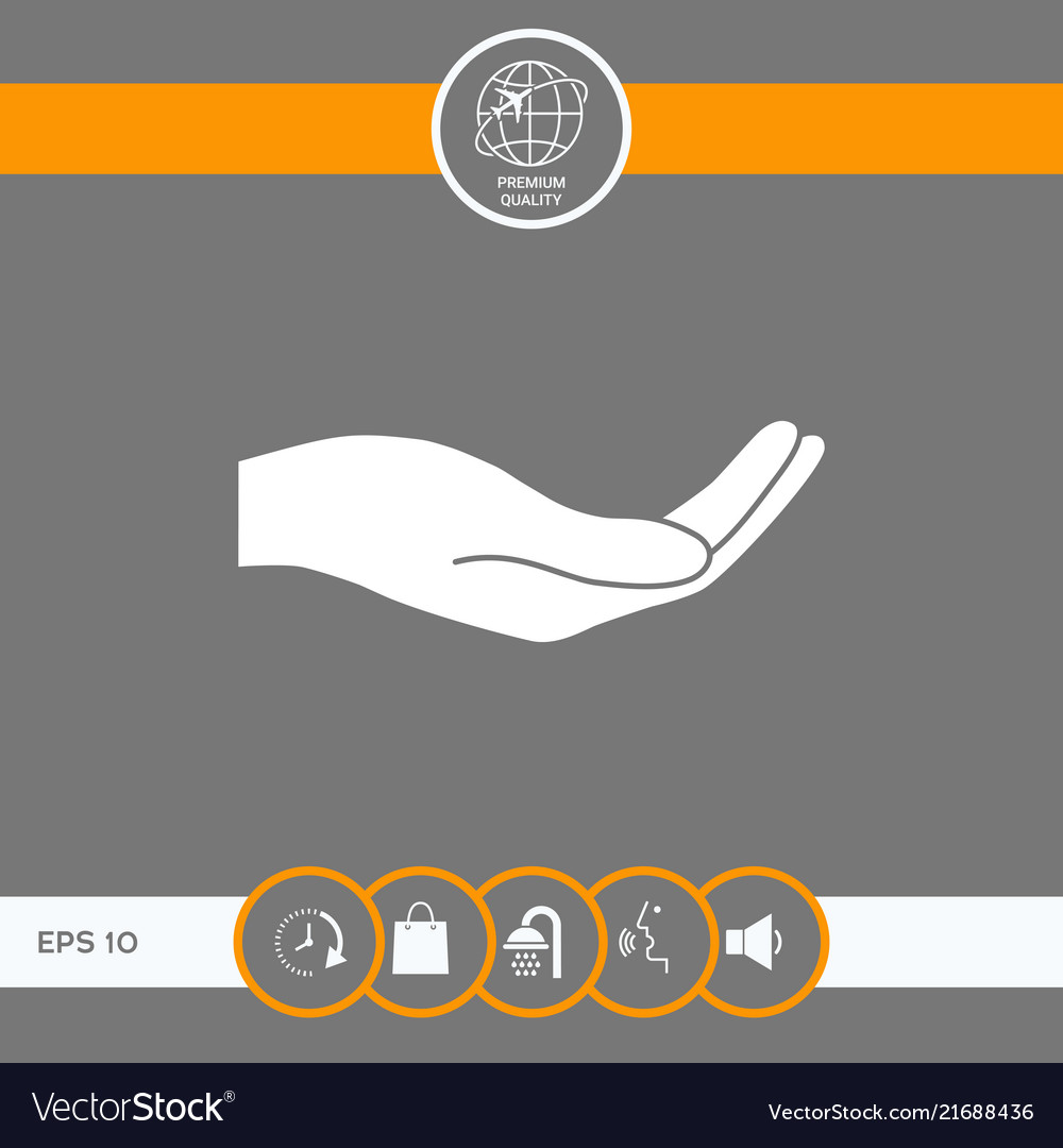 Open hand icon Royalty Free Vector Image - VectorStock