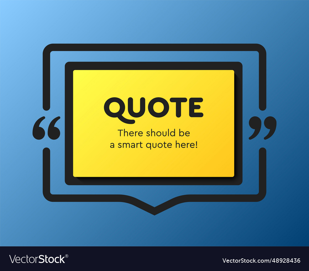 Quote frame blank text boxes message Royalty Free Vector